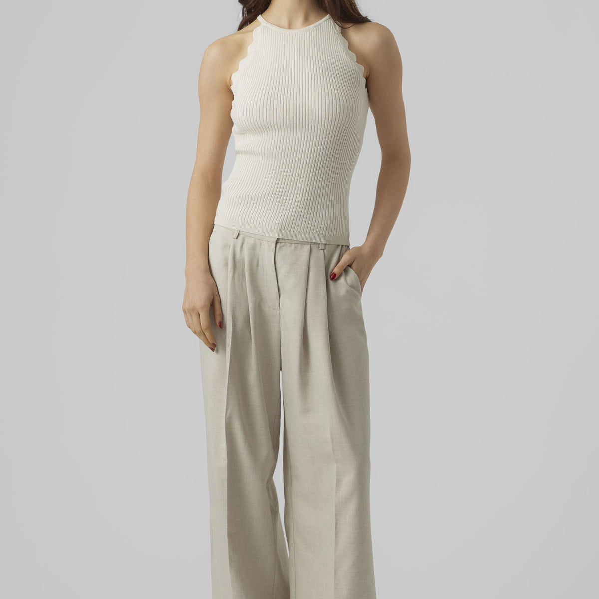 Pull met ronde hals - ecru - VERO MODA® - ZEB