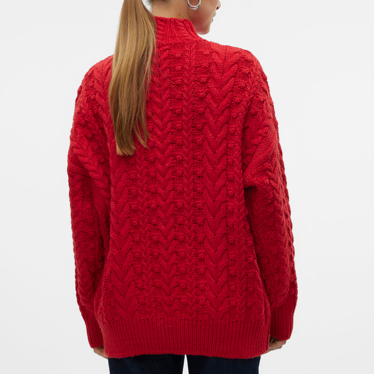 Pull met ronde hals - rood - VERO MODA® - ZEB