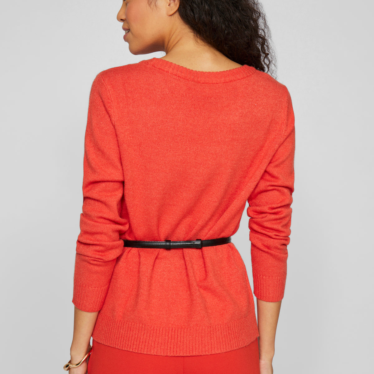 Trui met ronde hals Rood - VILA® - 14054177_AURORA RED DARK – ZEB