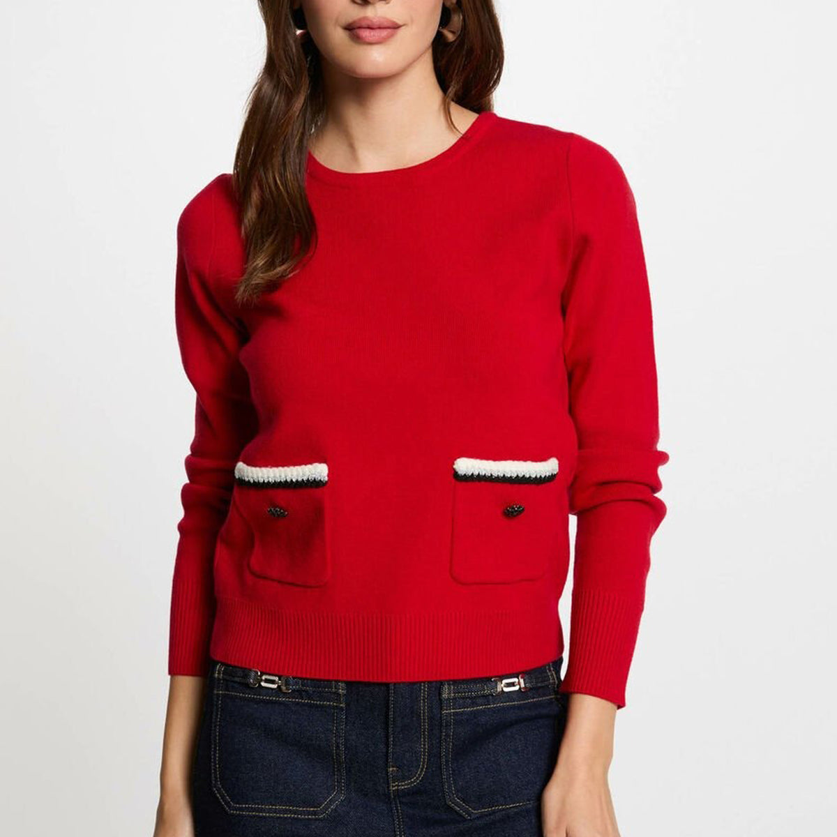 Pull met ronde hals - rood - Morgan De Toi - ZEB