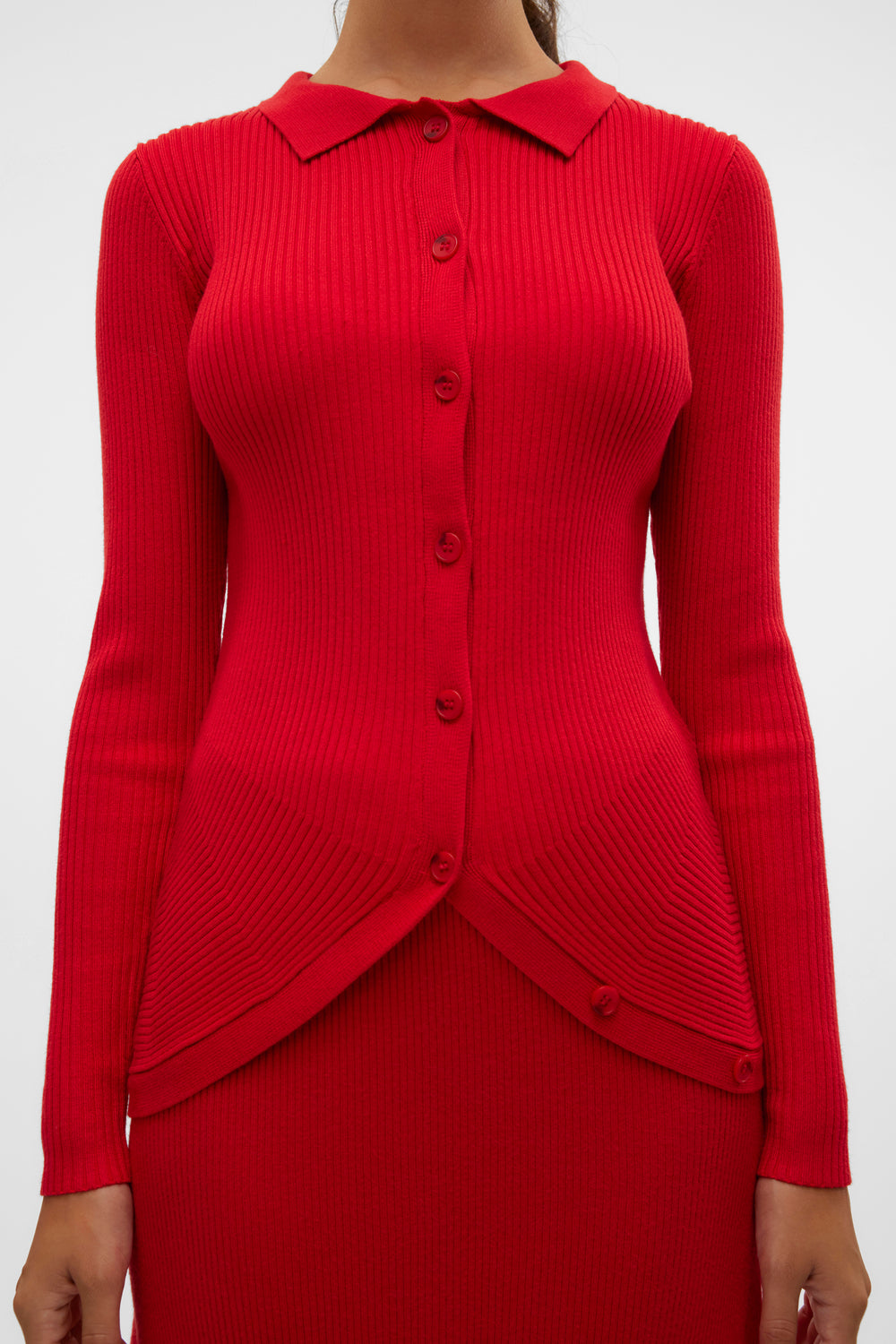 Trui met V-hals Rood - VERO MODA® - 10321999_SALSA – ZEB