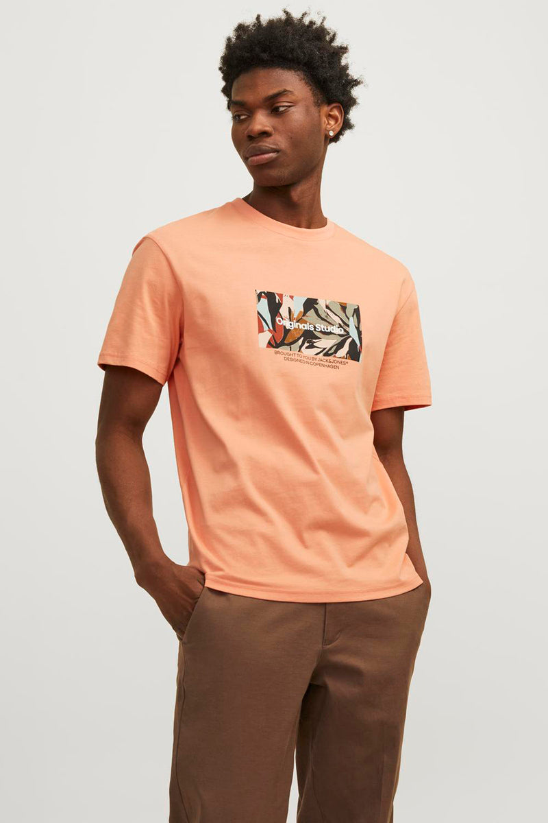 T-shirt met korte mouwen - oranje - ORIGINALS BY JACK & JONES - ZEB