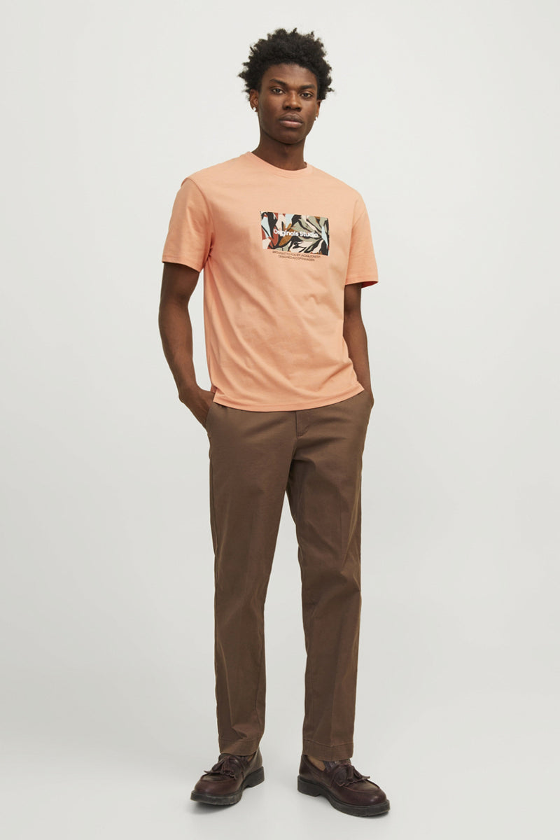 T-shirt met korte mouwen - oranje - ORIGINALS BY JACK & JONES - ZEB