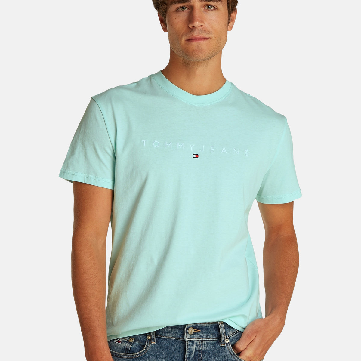 T-shirt met korte mouwen - Turquoise - TOMMY JEANS - ZEB