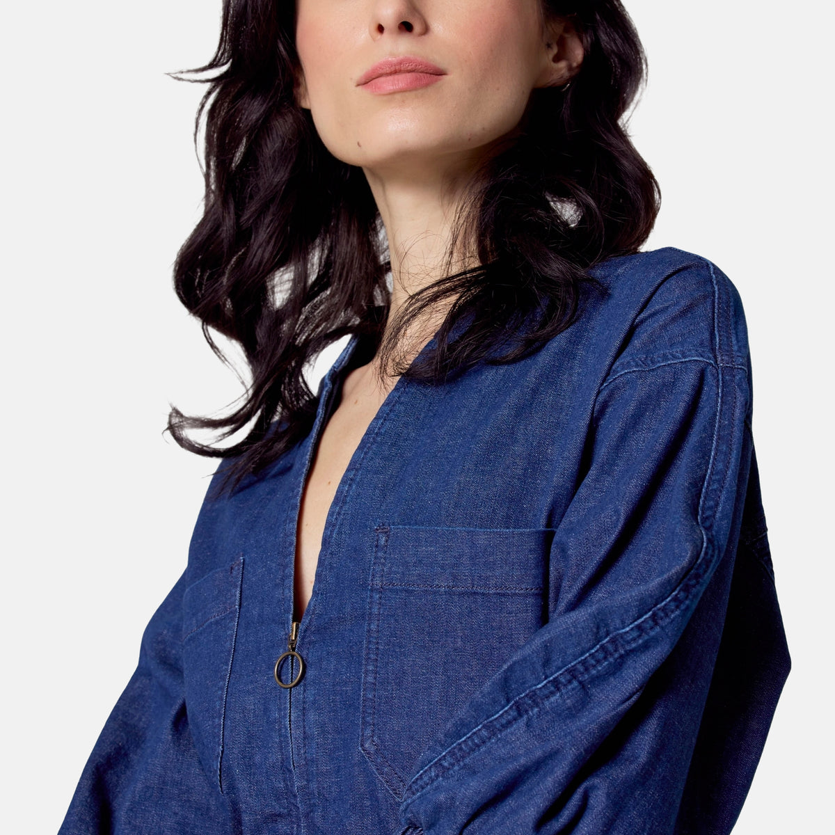 Kleedje met korte mouwen - dark blue denim - Le Fabuleux Marcel de ...